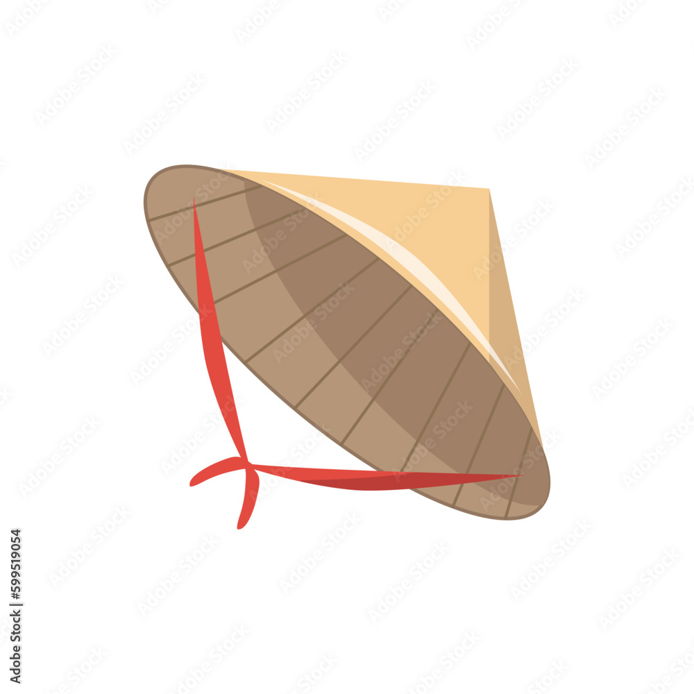 Asian Conical Straw Hat, Traditional Chinese or Vietnamese Headdress ...
