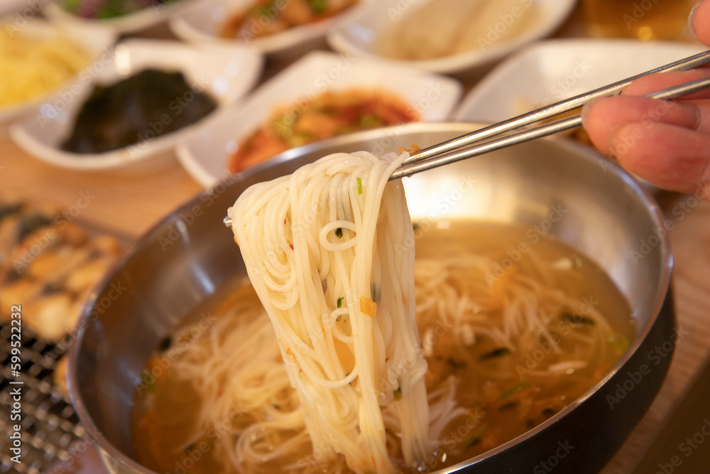 Korea traditional noodles food. Banquet Noodles Stock Photo | Adobe Stock