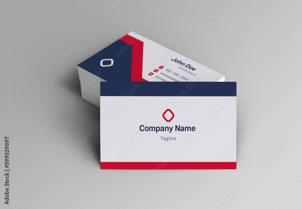Minimal Personal Business Card Layout Stock Template | Adobe Stock