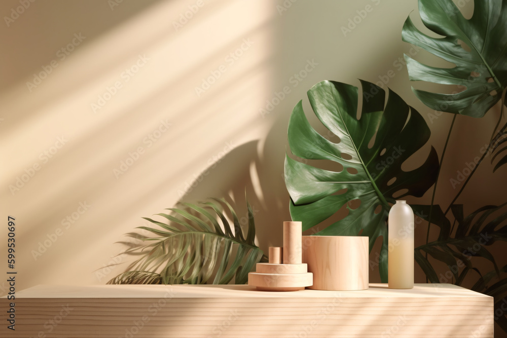 Display backdrop, perfect for showcasing organic cosmetics, skincare ...