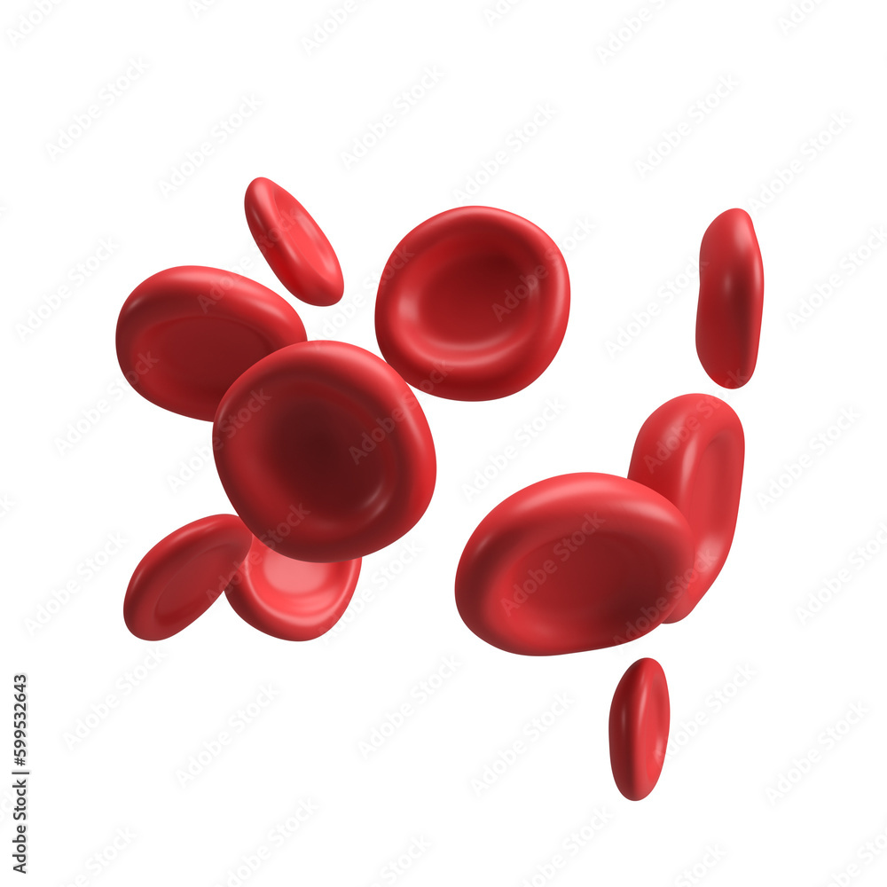 3d flow red blood cells iron platelets erythrocyte. Realistic medical ...