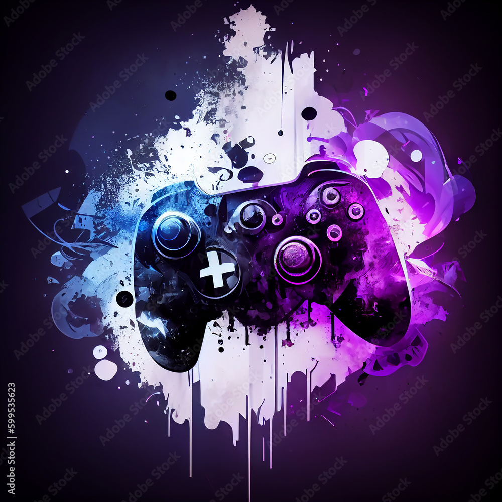 Abstract game console dark color theme. Stock Photo | Adobe Stock