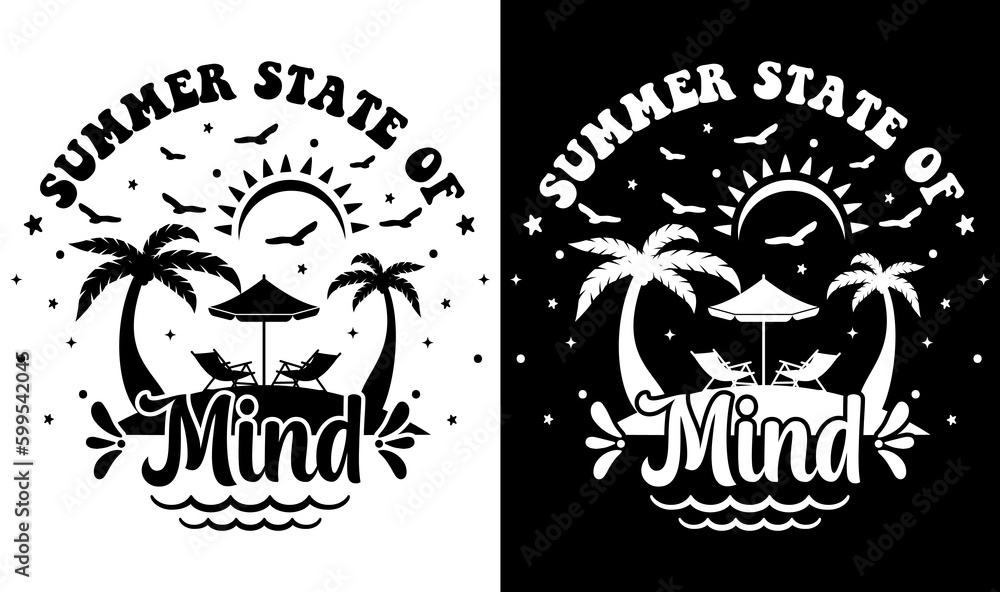Summer State Of Mind SVG File, Beach Summer Bundle SVG, Beach Summer Quote Svg, Hello Sweet ...