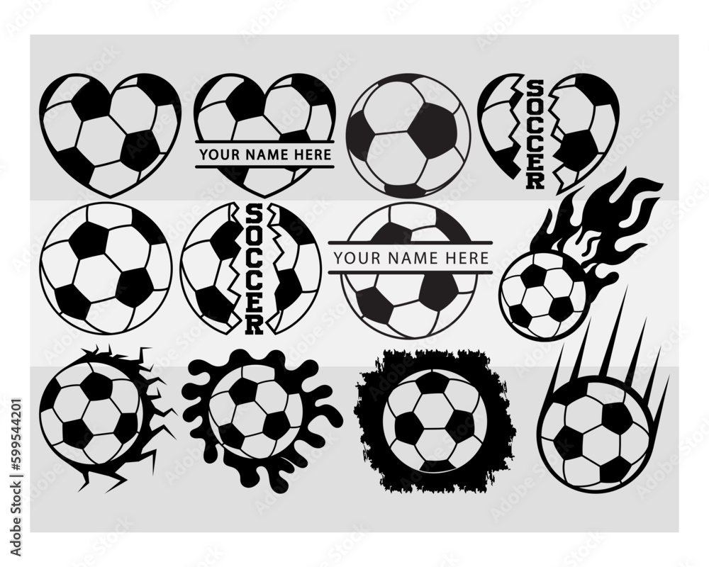 Vetor de Soccer Ball | SVG Bundle | Soccer | Ball Svg | Circut Cut ...