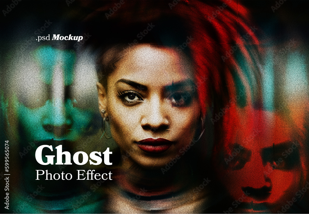 Ghost Photo Effect Stock Template | Adobe Stock