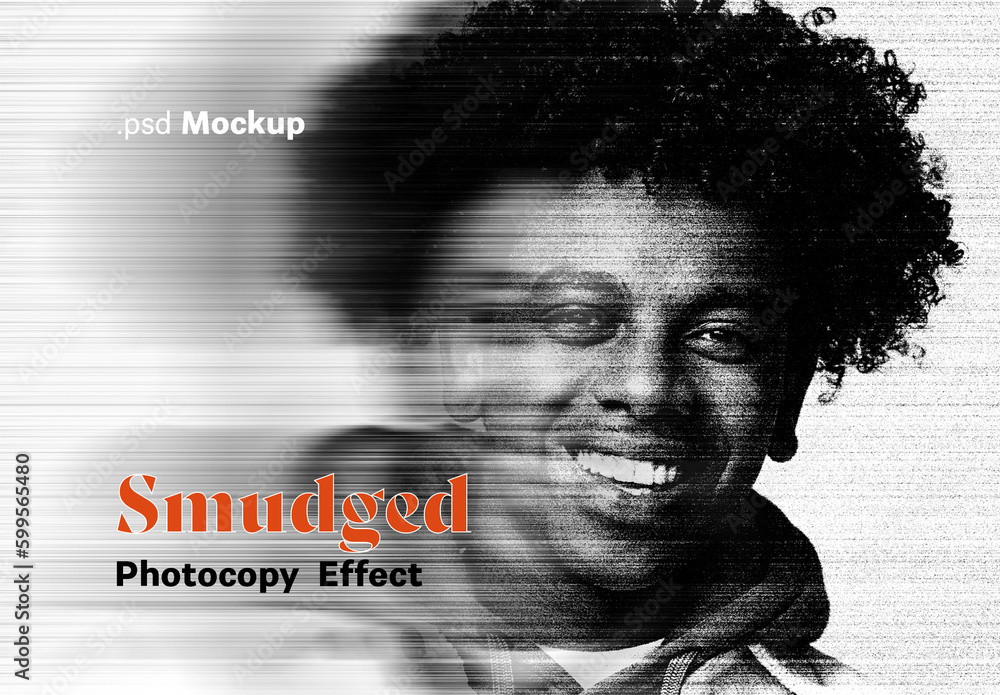 Smudged Photocopy Effect Stock Template | Adobe Stock