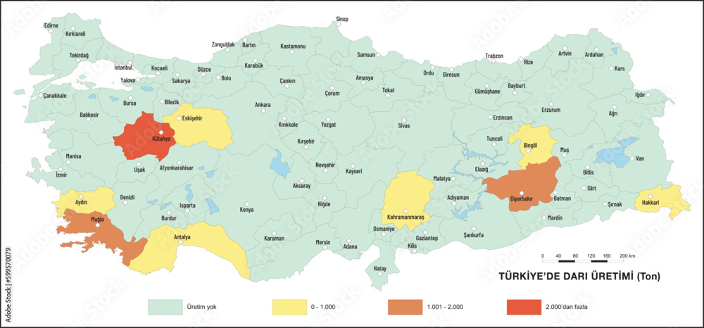 Turkiye Millet Production Map, Geography Lesson, Turkiye Agriculture ...