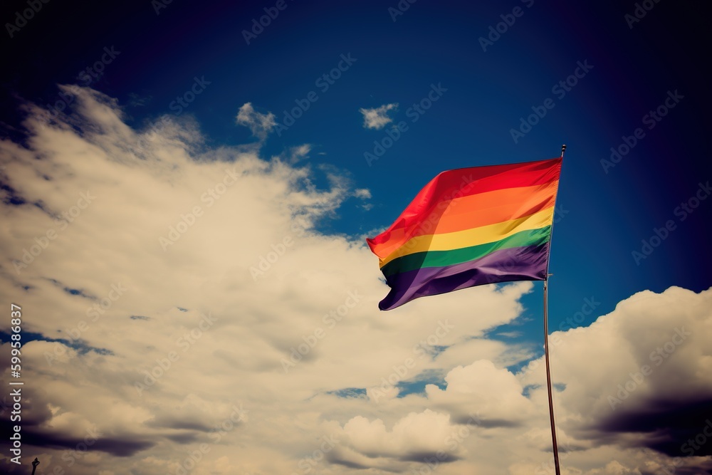 Pride concept, Equality, freedom. Generative AI. Pride flag, parade ...