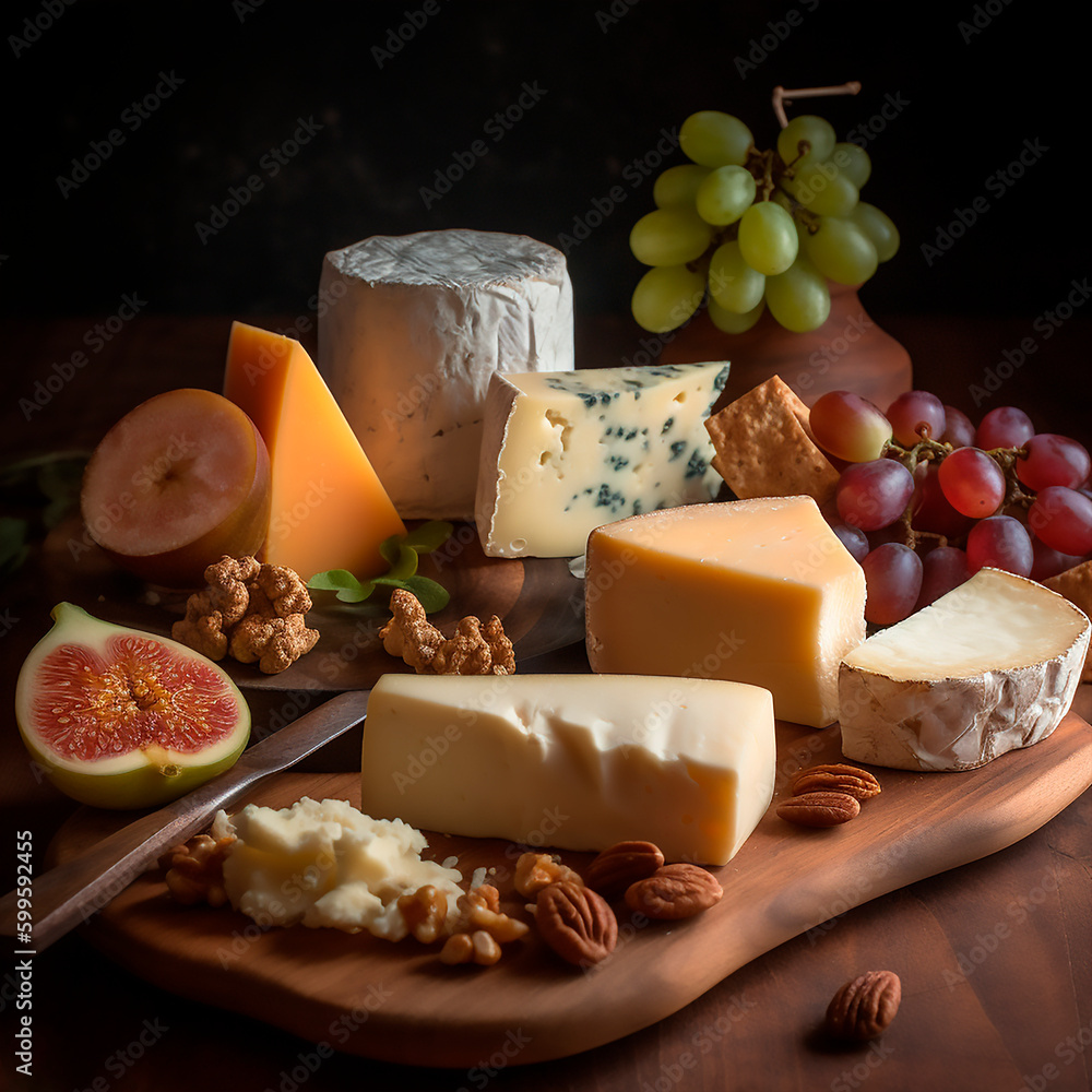 A photograph of slices of various cheeses that appear moist should be ...
