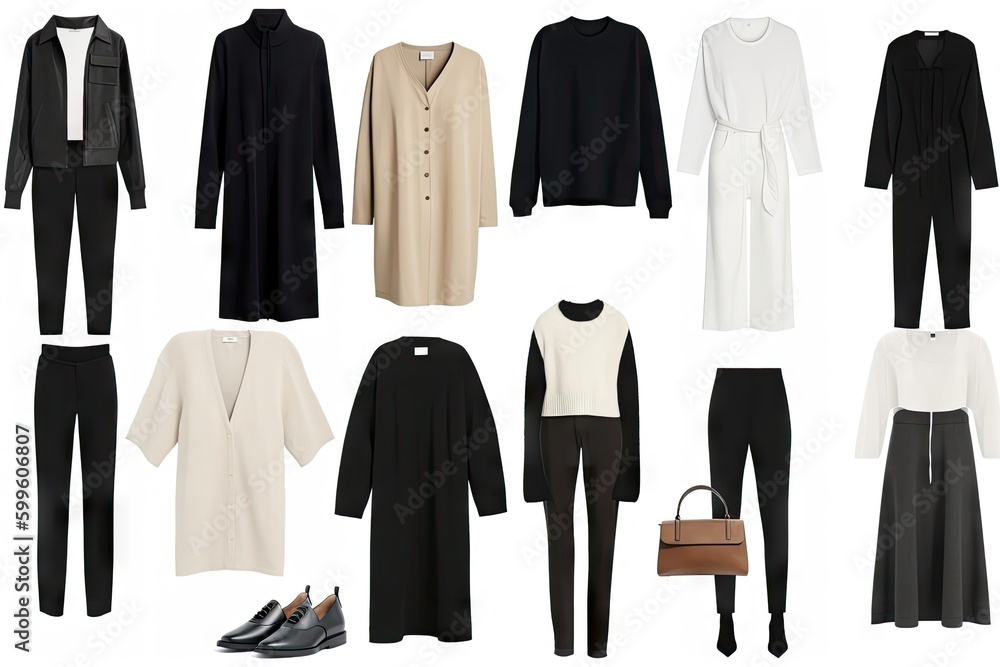minimalist wardrobe with simple and classic pieces that can be worn ...