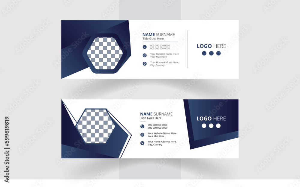 Modern and minimalist Corporate email signature or email footer and ...