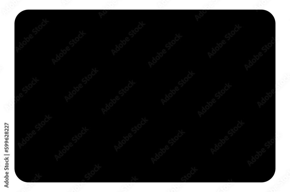 Black solid fill rounded rectangle icon Stock Vector | Adobe Stock