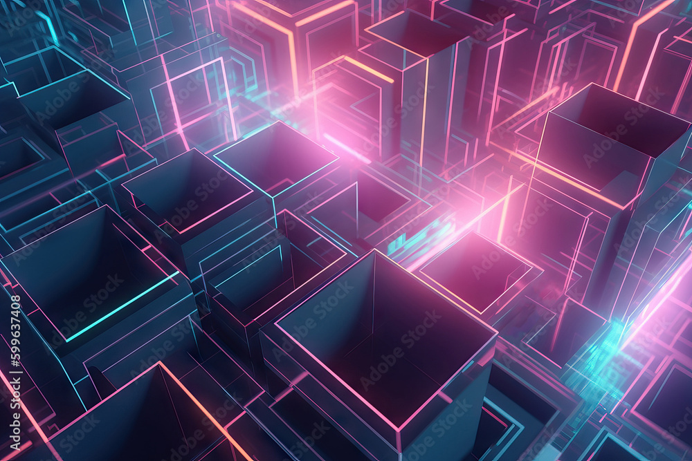 Cyberspace abstract background scene made for futuristic gaming with ...