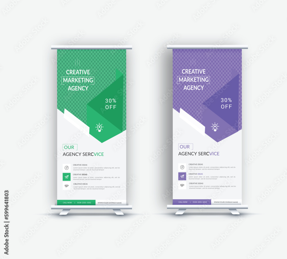 Modern corporate colorful roll up standee banner design template ... Modern corporate colorful roll up standee banner design template ...