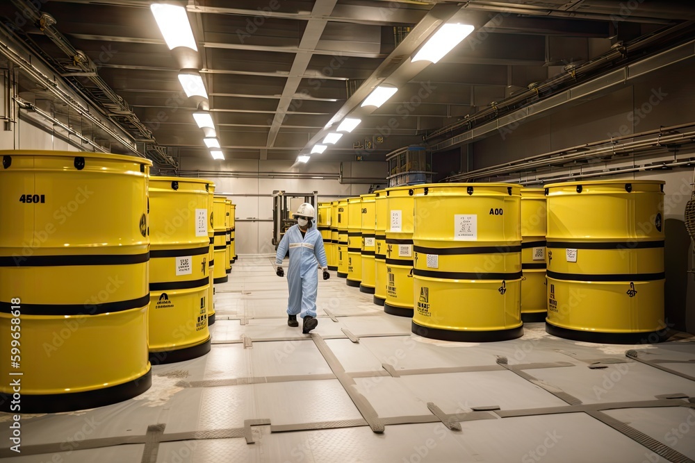 nuclear waste and storage facility, with x-ray scanners used to verify ...