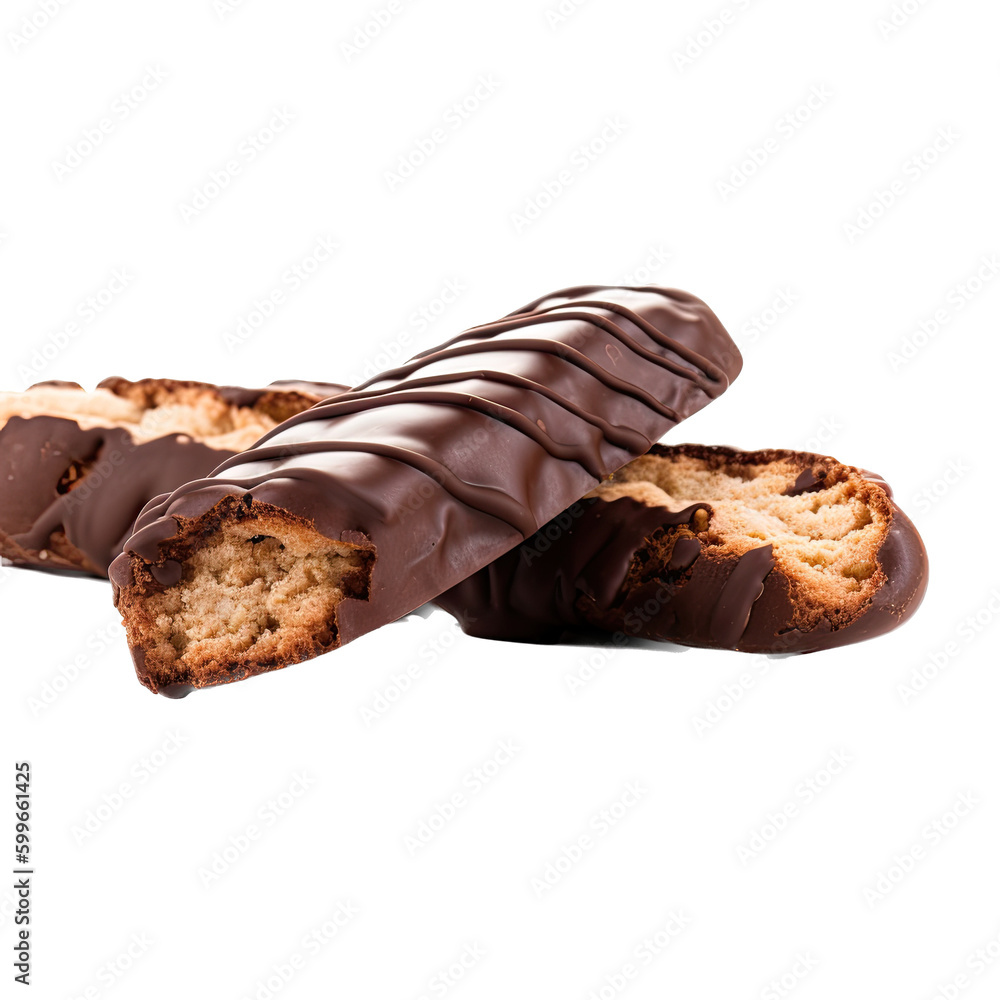 isolated, Biscottis chocolate dipped and drizzled, Food-themed ...