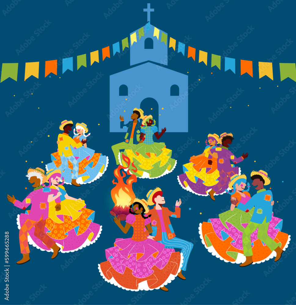 Casal Dançando Quadrilha Png - RETOEDU