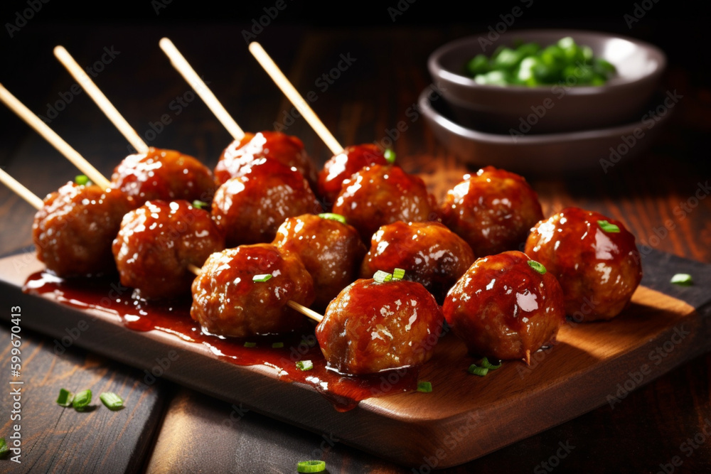 meatballs - delicious meat finger food realistic image food, Generative ...