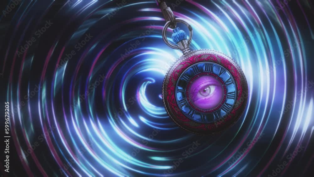 Hypnotic Clock Eye Stare Watch Hypnotize Pendulum Swings Method. Weird ...