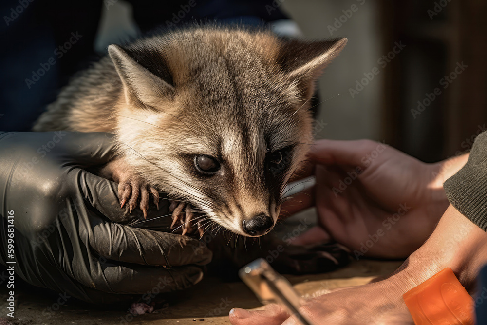 Wildlife Rehabilitation Injured Animal Receiving Care From Wildlife ...
