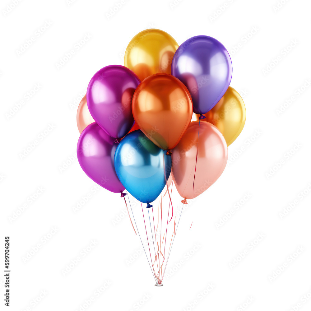 Heluim balloons isolated. Illustration AI Generative. Stock ...