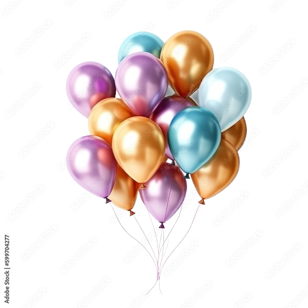 Heluim balloons isolated. Illustration AI Generative. Stock ...