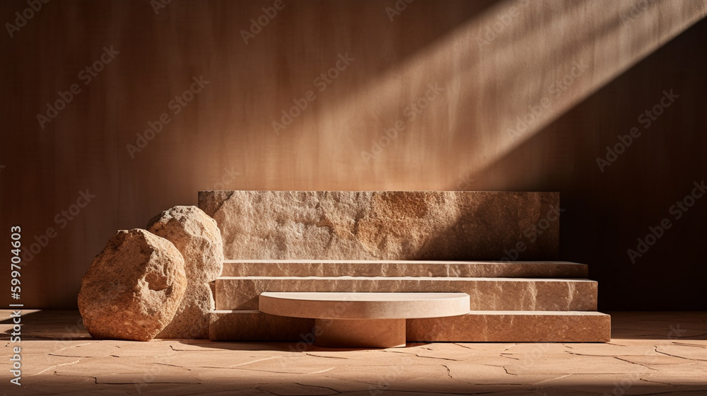 Natural Sand Stone Step Up Podium, Mars or Martian Aesthetic, Multi ...