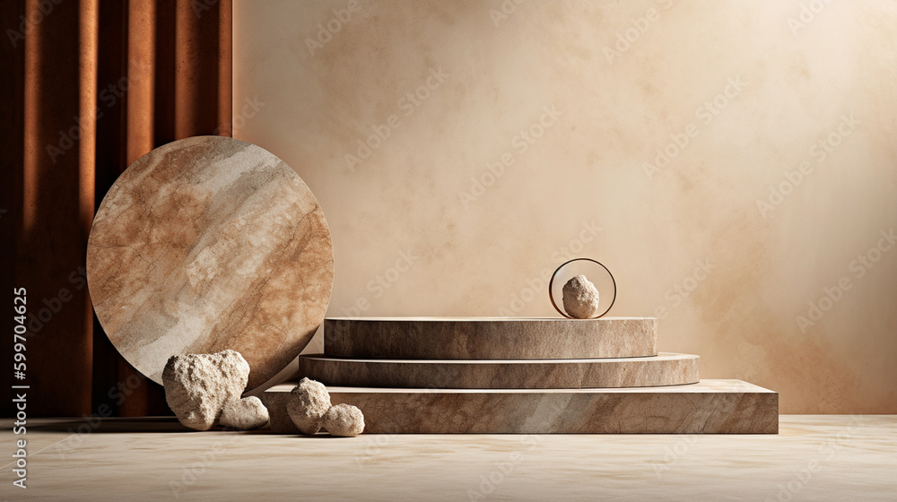 Natural Sand Stone Step Up Podium, Mars or Martian Aesthetic, Multi ...