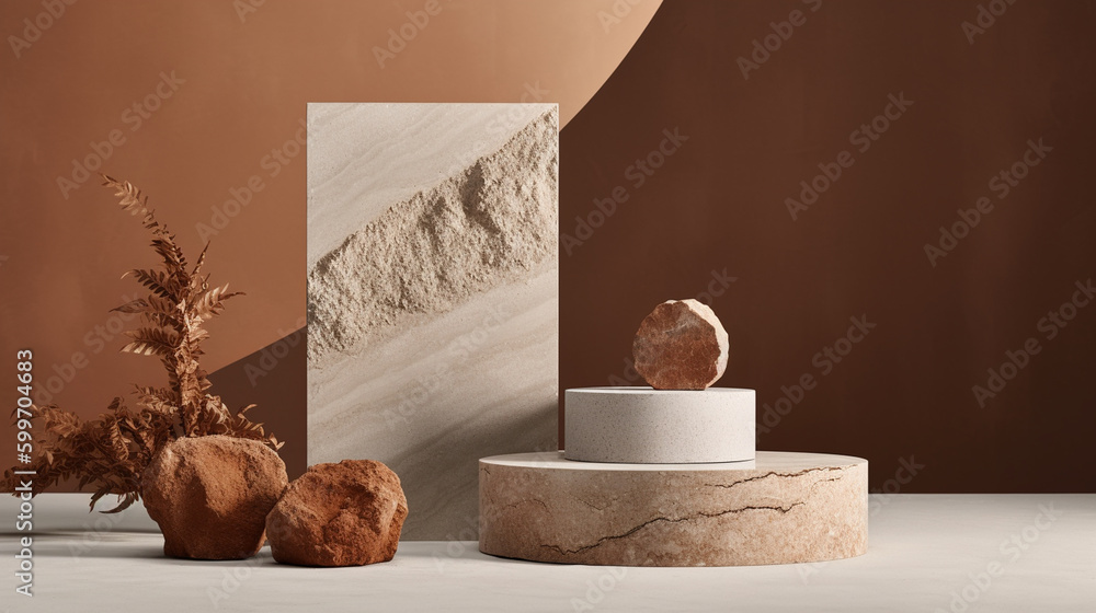 Natural Sand Stone Step Up Podium, Mars or Martian Aesthetic, Multi ...