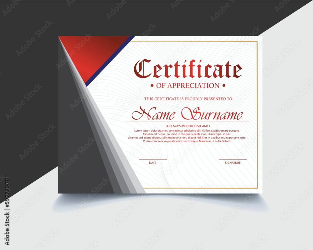 Certificate Design Template - Elegant Design - Creative Background ...