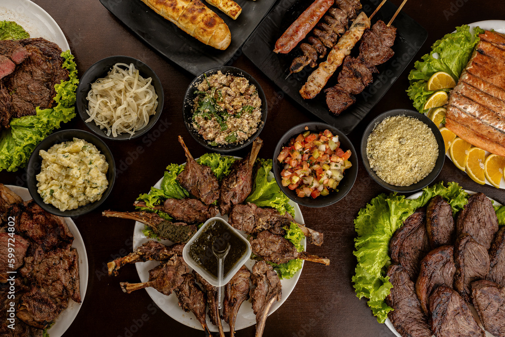 Churrasco - barbecue rodizio - Steak Ancho, Picanha, Tuscan Sausage ...
