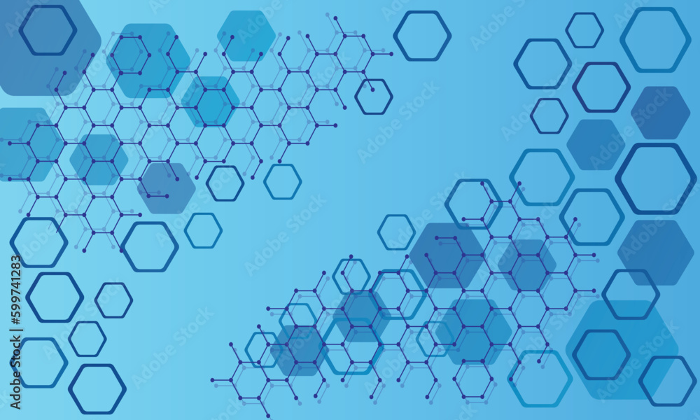 Molecular structure background. Science template wallpaper or banner ...