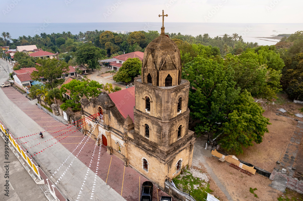 Guimbal, Iloilo, Philippines - April 2023: Aerial of Guimbal Church ...