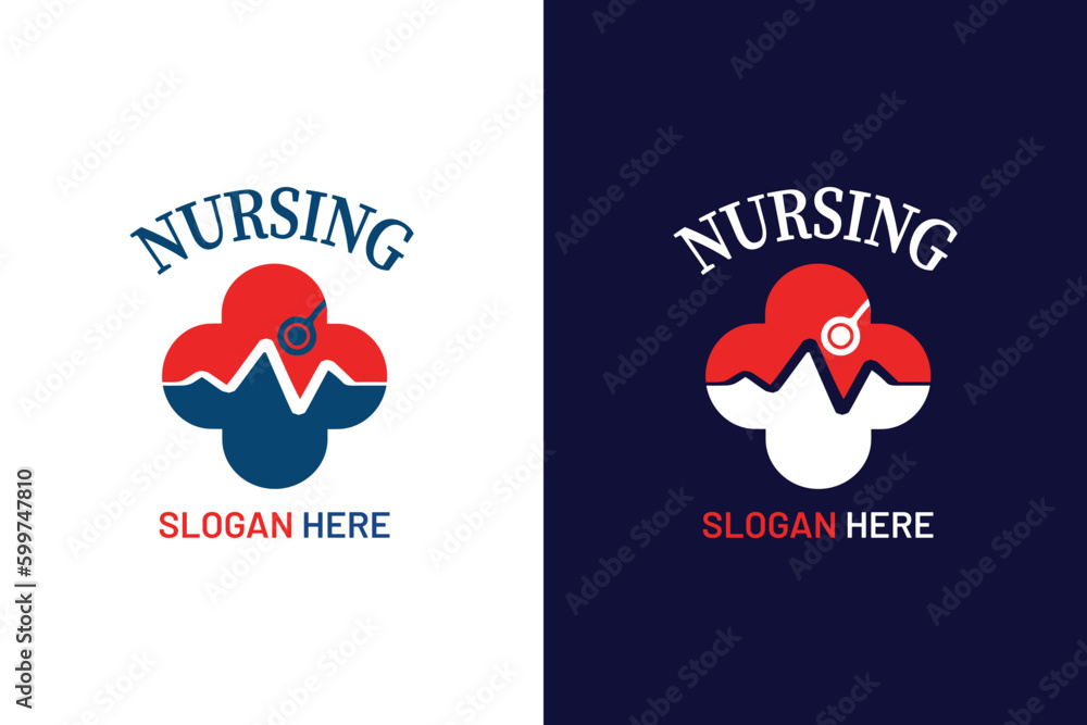 Nursing modern minimalist logo. Medical clinic logo design template ...