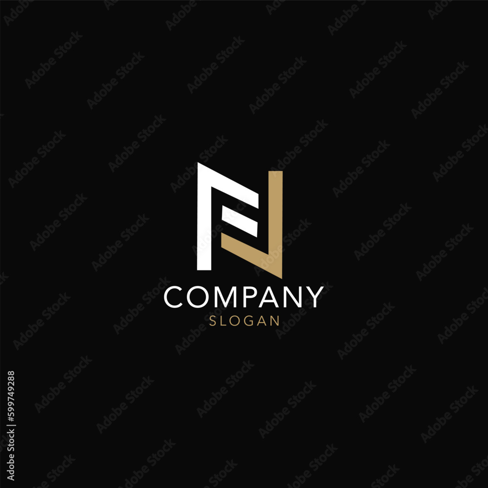 NF letter design for logo and icon.NF monogram logo.vector illustration ...
