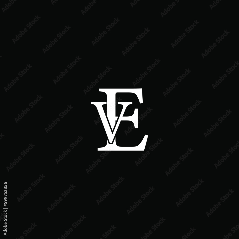 ve letter design for logo and icon.ve typography for technology ...