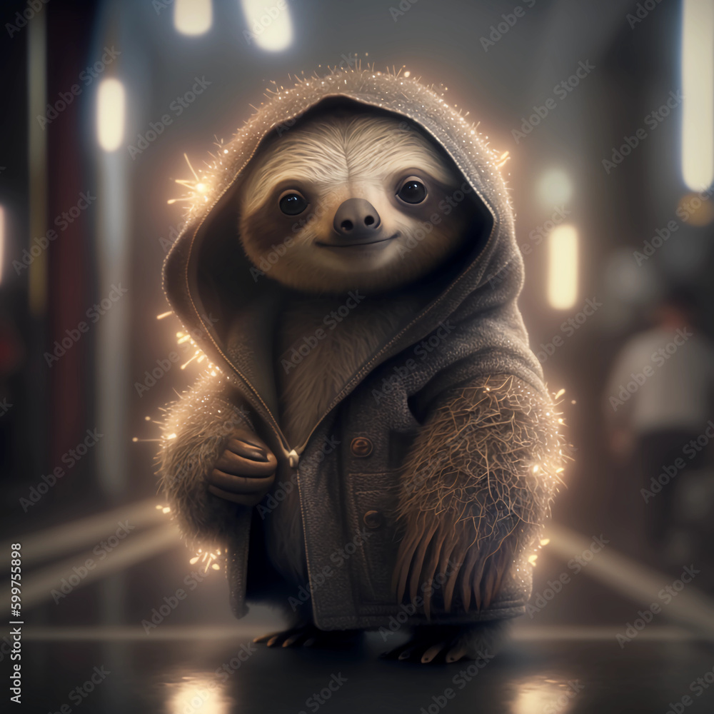Super realistic Sloth Stock Illustration | Adobe Stock