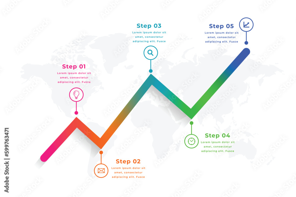 milestone step map diagram template for business presentation Stock ...