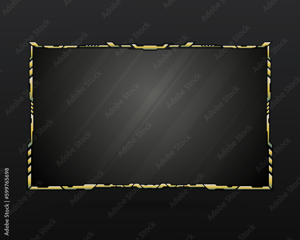 Live stream overlay gui webcam screen border frame for video broadcast ...