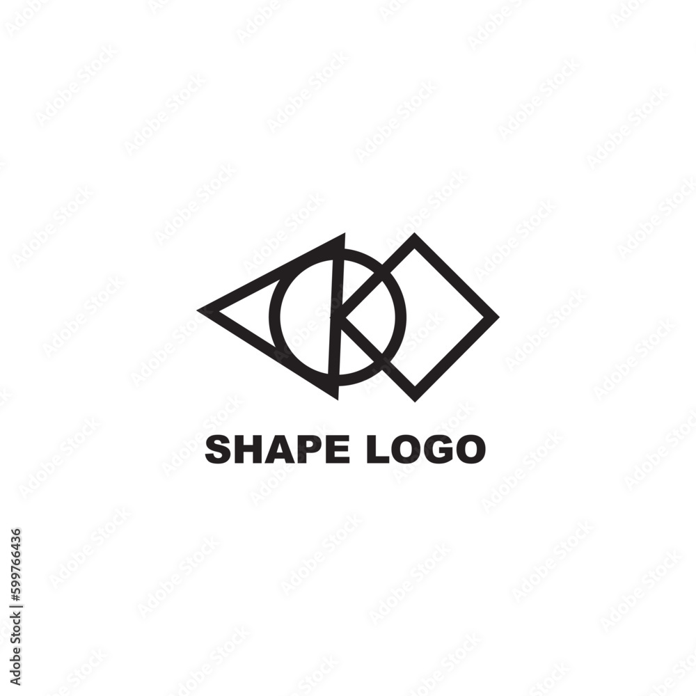 letter K and shapes logo design Stock Vector | Adobe Stock