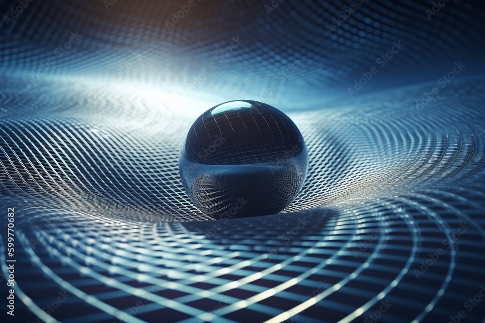 Gravity planet earth, gravitational waves concept. Physical and ...