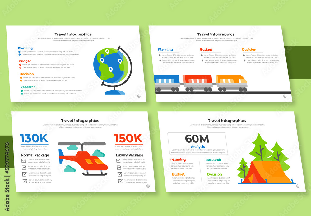 Travel Infographic Layout Presentation Stock Template | Adobe Stock