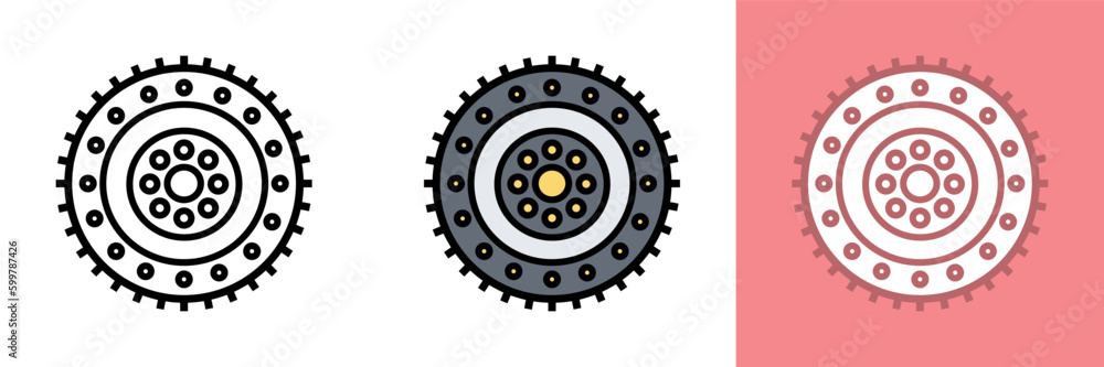 Flywheel Icon, The flywheel icon is commonly used in different ...