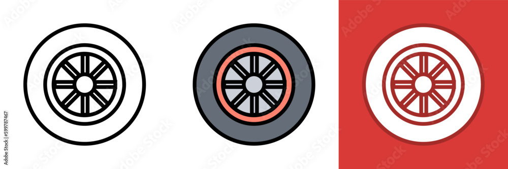 Wheel Icon, the wheel icon is a symbol that represents a vehicle's ...
