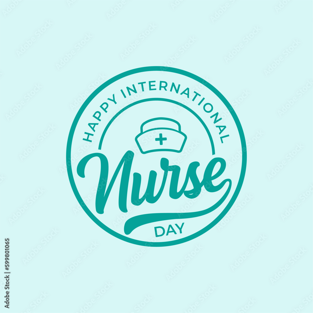 Happy International Nurse Day vector nurses day icon or sign design ...