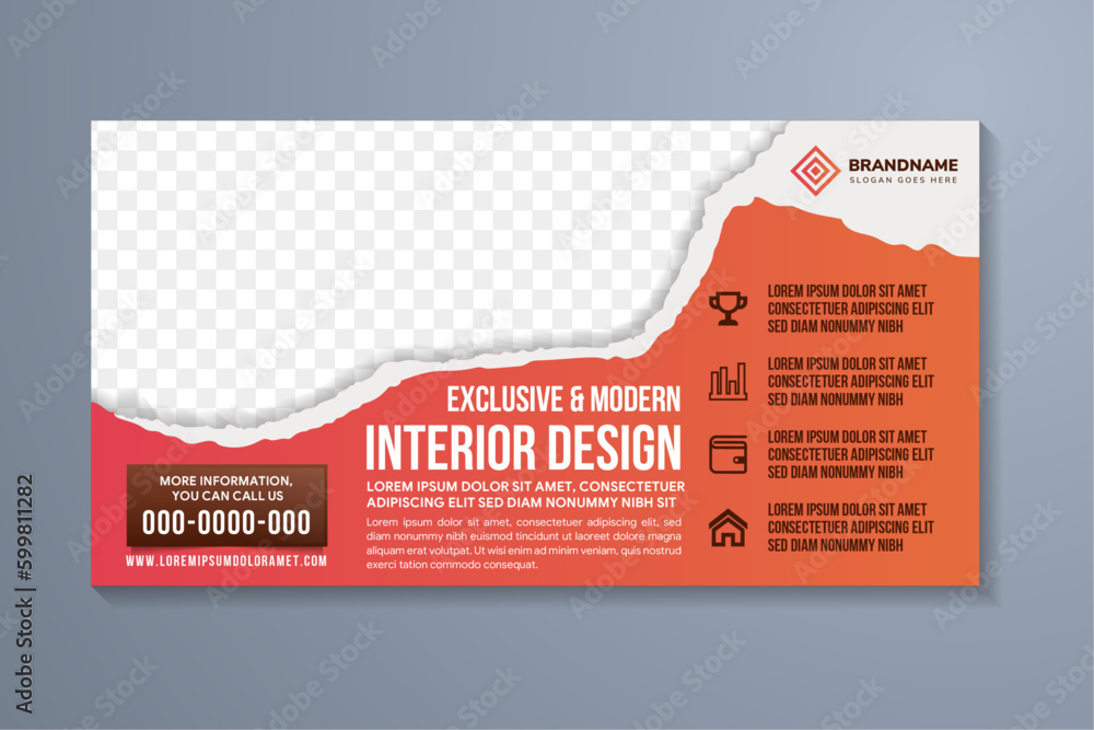 Exclusive and modern interior design headline of corporate business ...