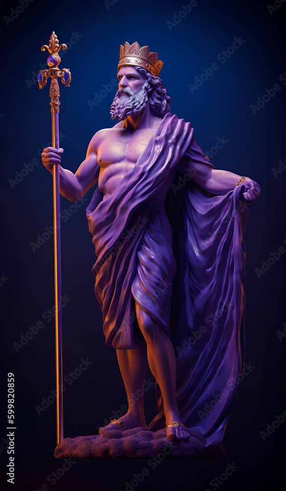 The concept of the symbolism of the planets in Astrology. A man wearing ...