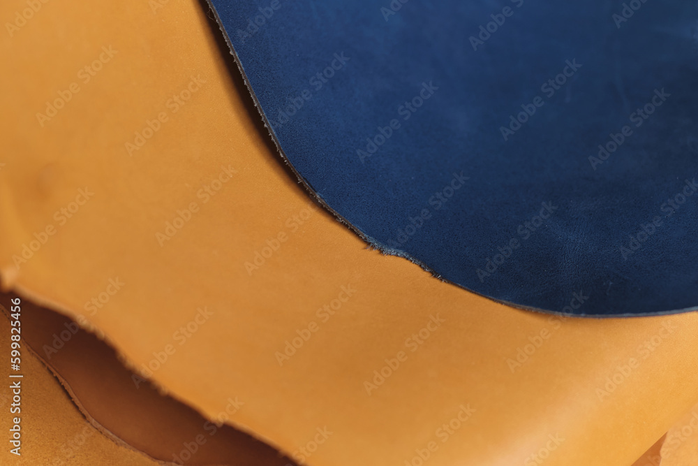 selection of premium natural leather specimens, underlining the ...