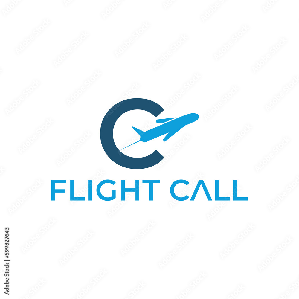 FLIGHT CALL LOGO TEMPLATE ADOBE STOCK. flight call logo, vector ...