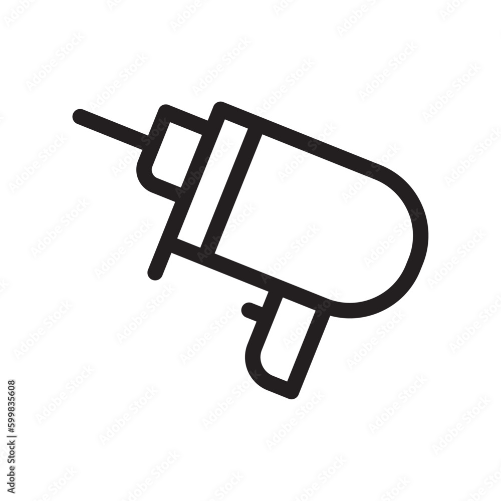 Perforator construction icon with black outline style. tool, cut ...